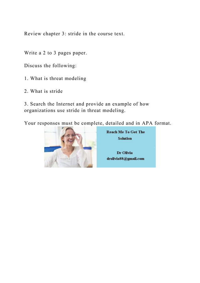 Review chapter 3 stride in the course text.Write a 2 to 3 pag.docx