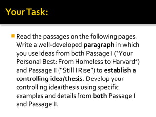 Review controlling ideas | PPT