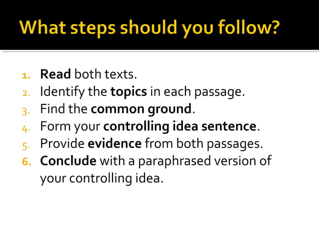 Review controlling ideas | PPT