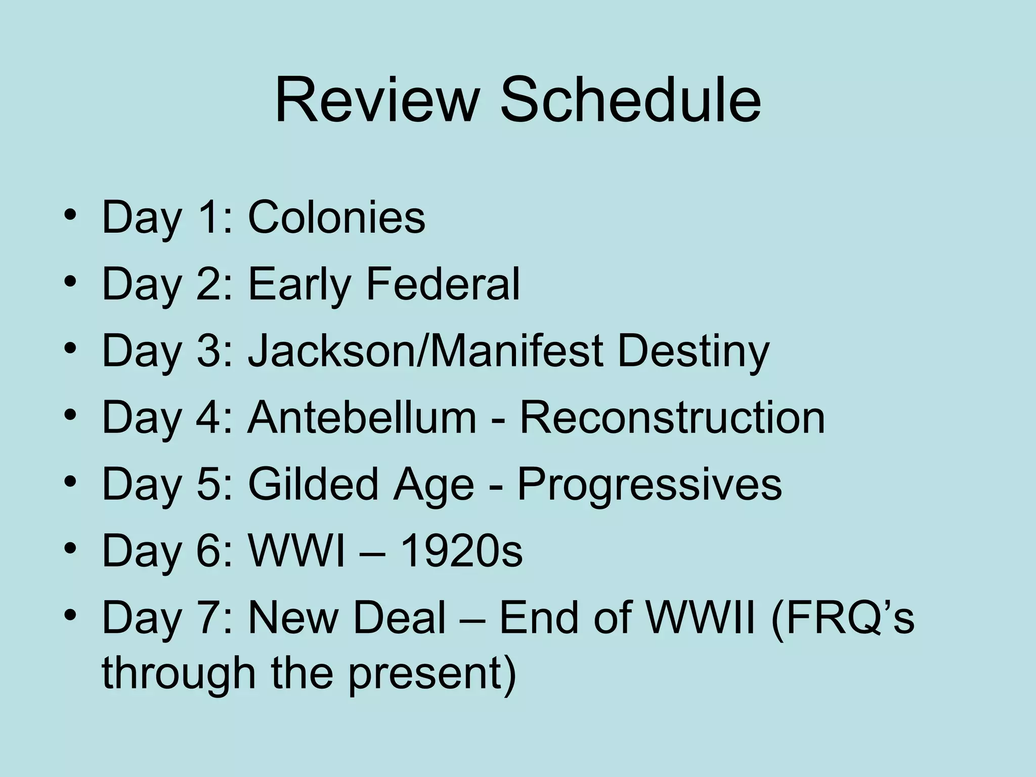APUSH Review Procedures | PPT