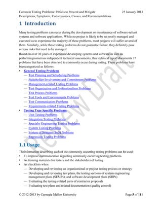 Common Testing Problems – Pitfalls to Prevent and Mitigate | DOCX
