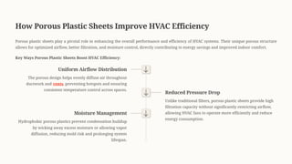 How Porous Plastic Sheets Deliver Double-Digit Cooling Gains in HVAC ...