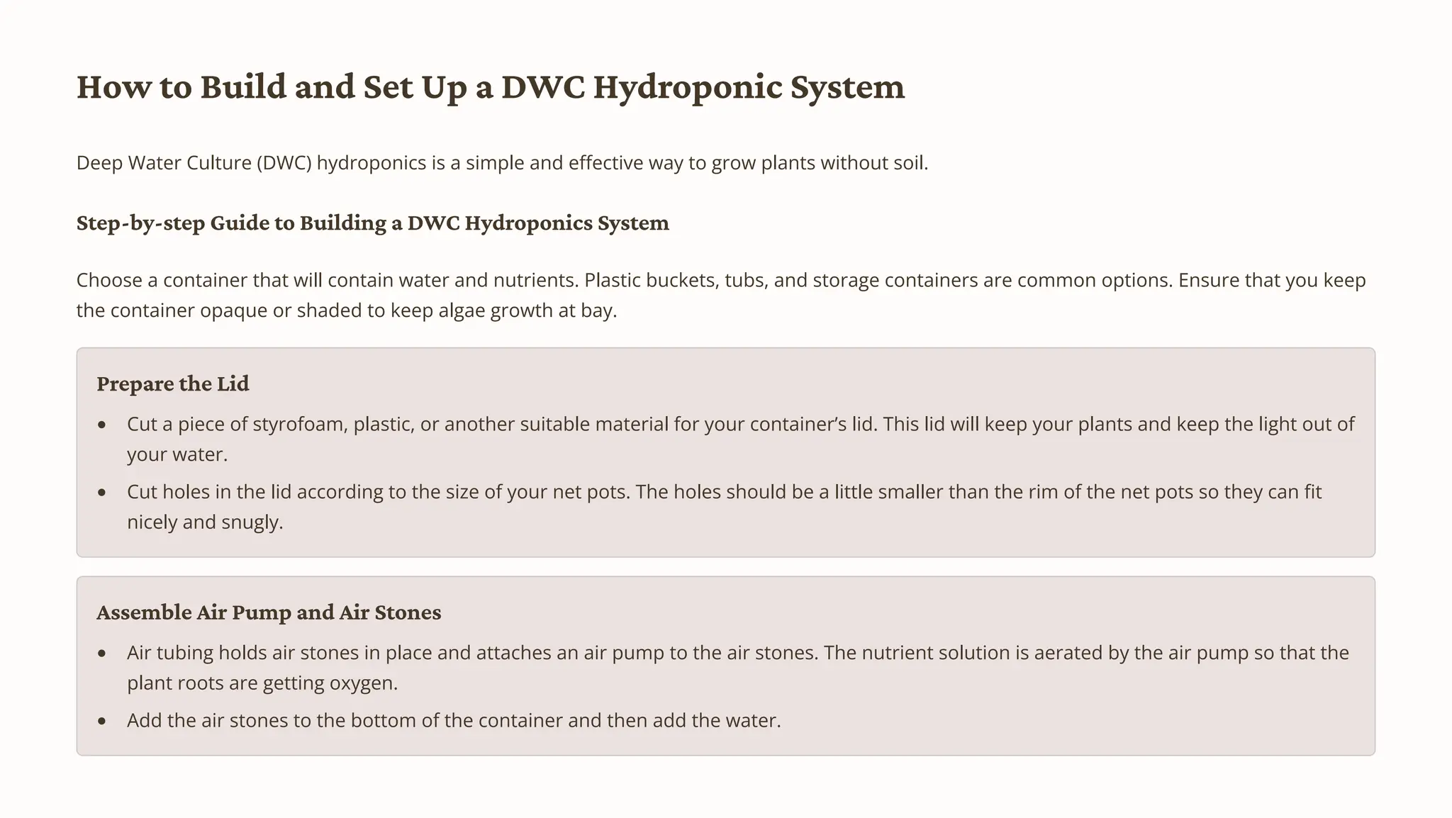 A Complete Guide to Starter and Advanced Kits for DWC Hydroponic ...