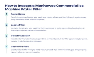 Troubleshoot and Fix Your Manitowoc Ice Machine Water Filter Issues | PDF