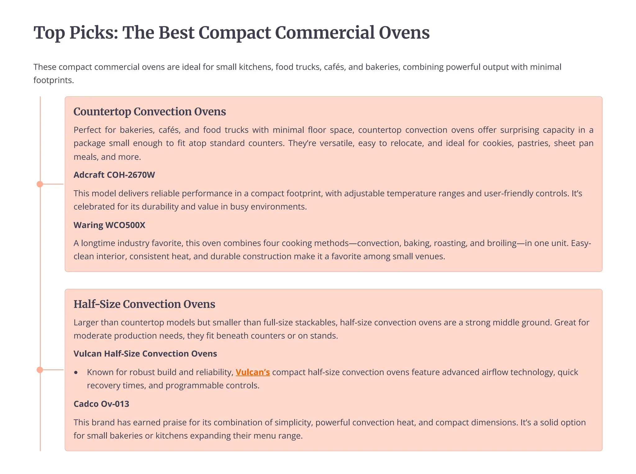 Small but Powerful: Efficient Commercial Ovens for Tight Kitchen Spaces ...