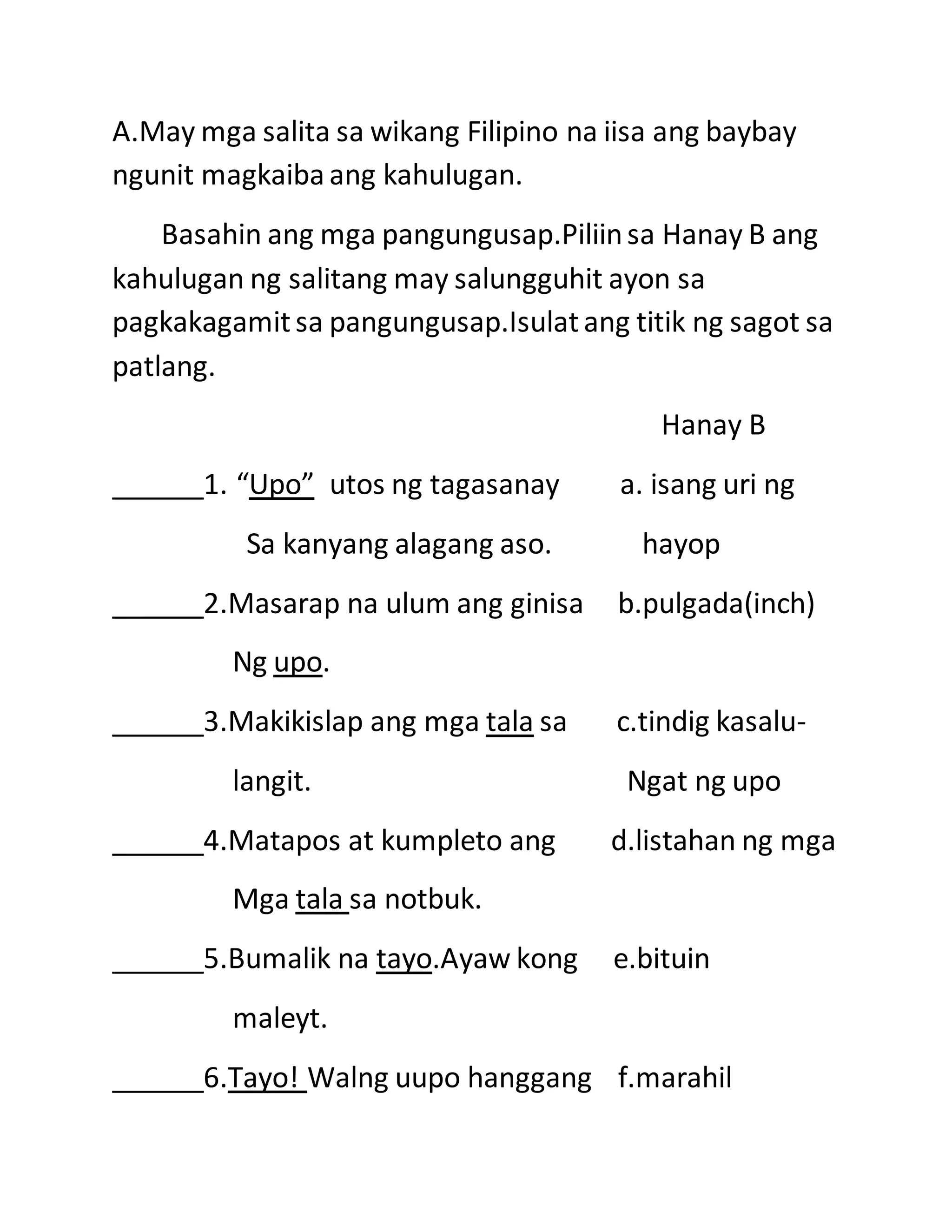 Reviewer in filipino | DOCX