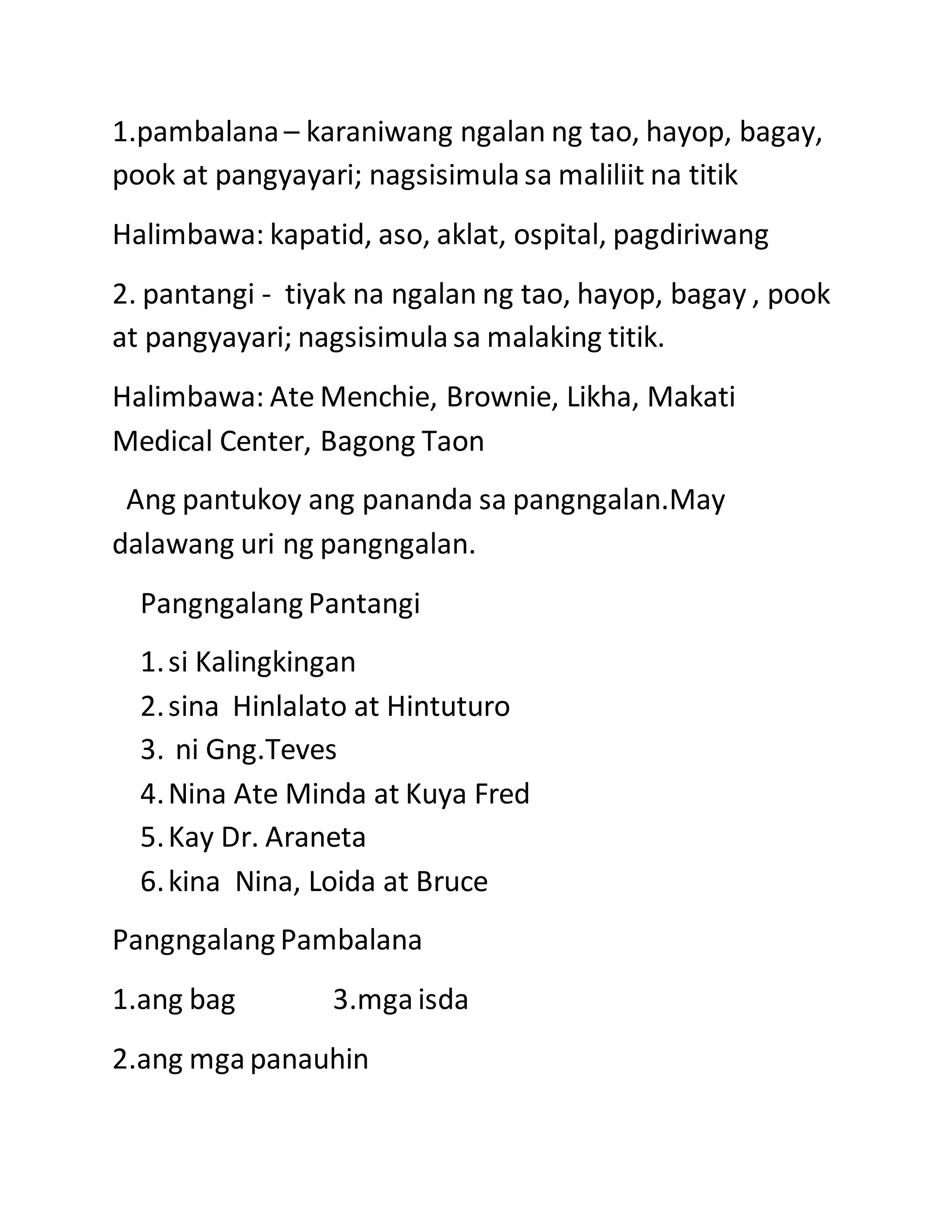 Reviewer in filipino | DOCX