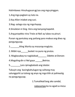 Reviewer in filipino | DOCX