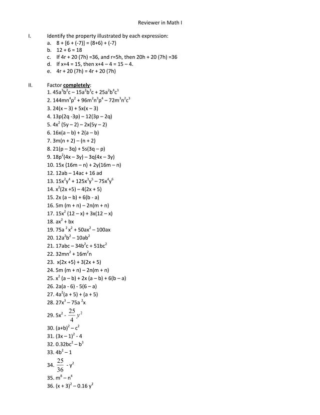 Reviewer in math i | PDF