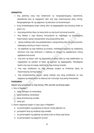 Reviewer in Filipino for ALS | PDF