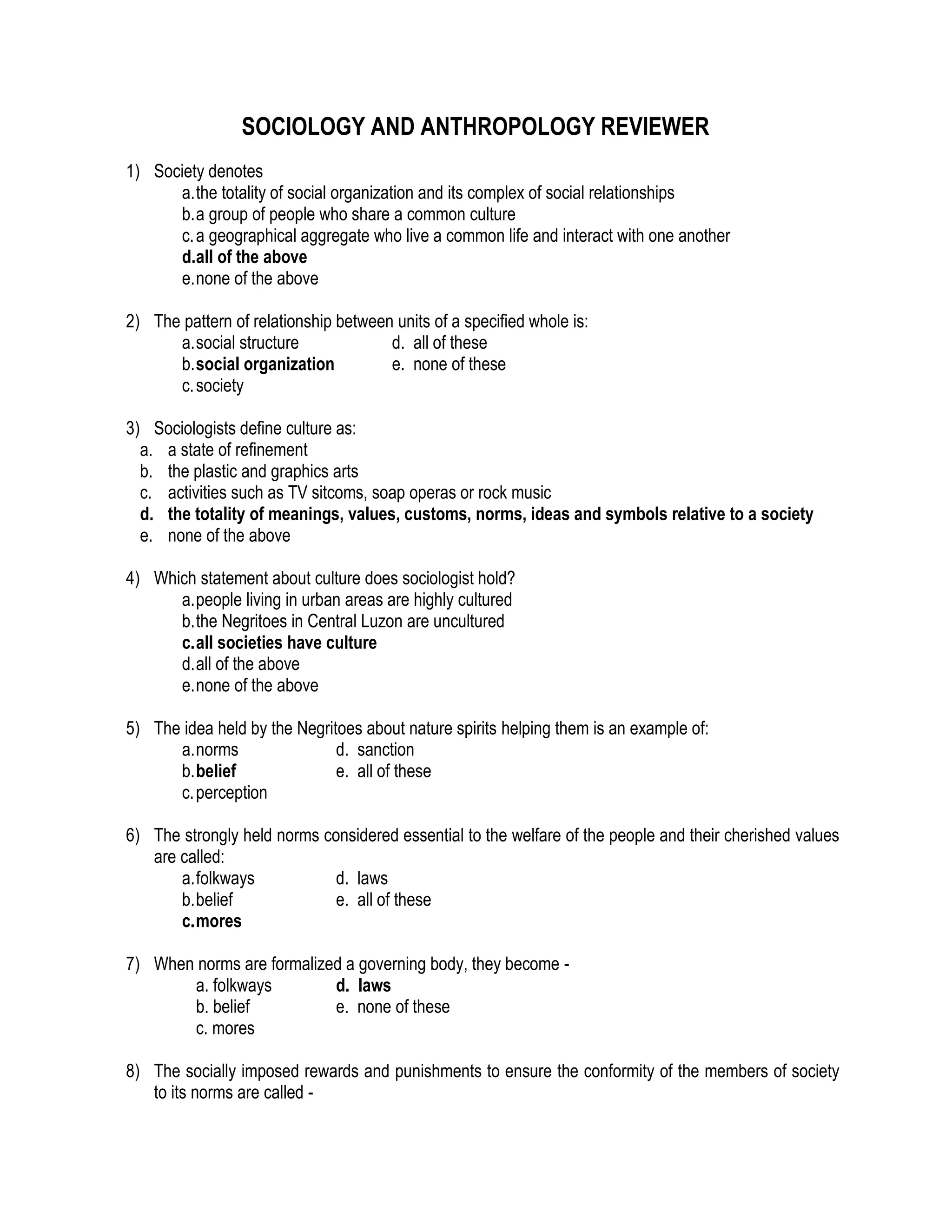 Reviewer sociology and anthropology | PDF