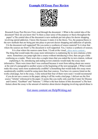 Review Essay Example | PDF | Educational Assessment | Education