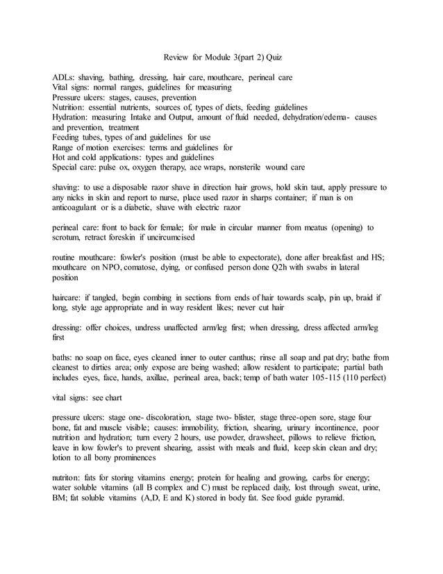 Review For Module 3b Pdf 