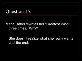 Review for my name is maria isabel | PPT