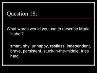 Review for my name is maria isabel | PPT