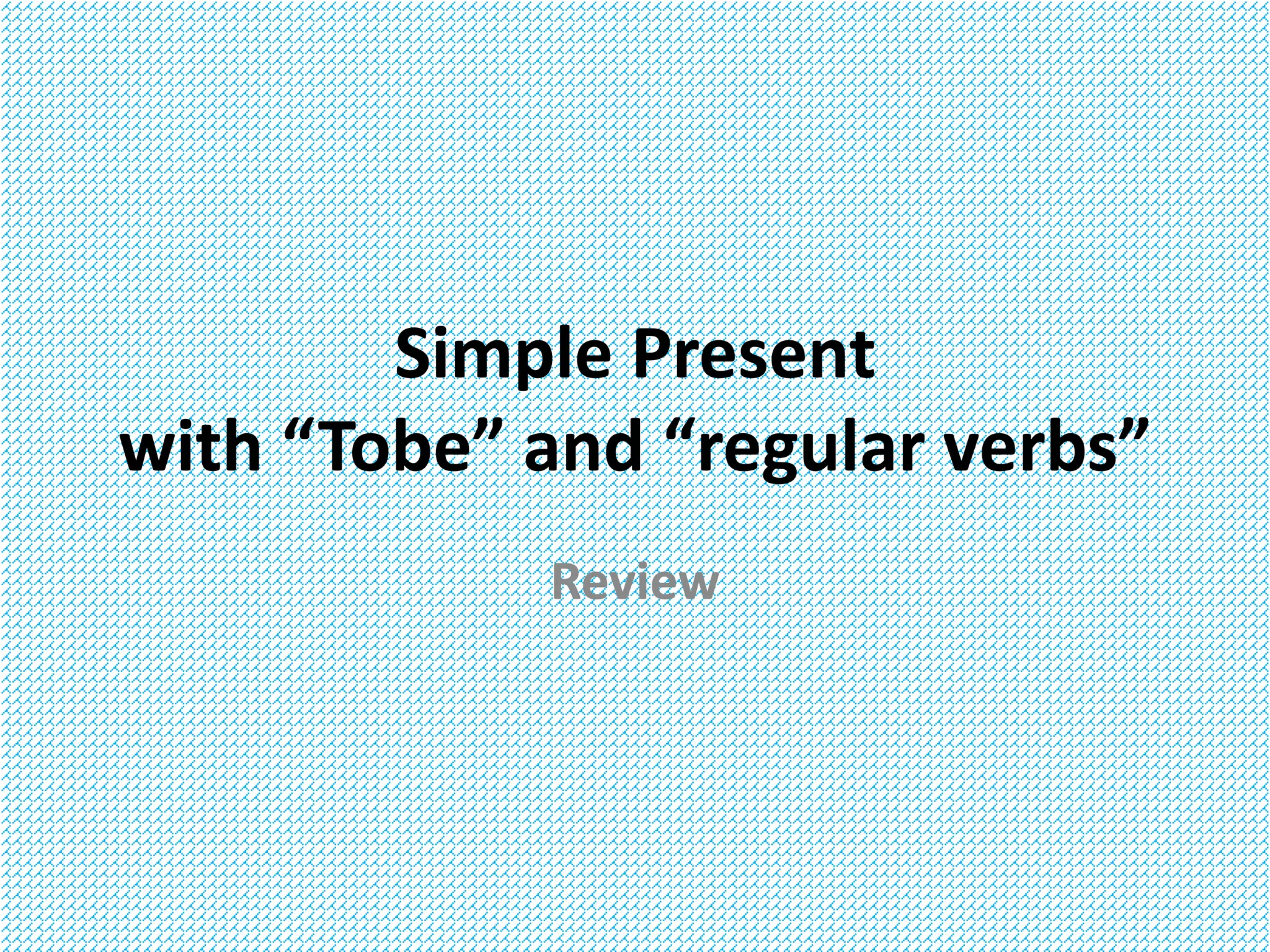 ESL game - Simple Present - Tobe + Regular verbs - Review | PPTX