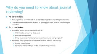 Reviewing a journal article - Professor Jenny Rowley | PPTX