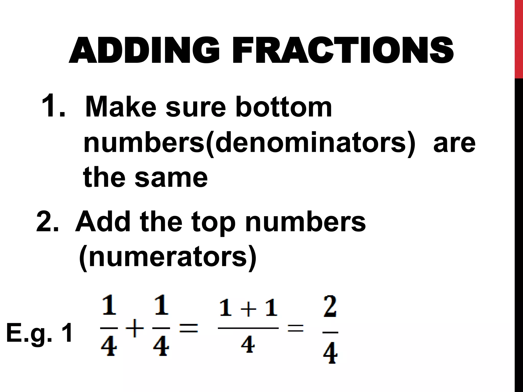 Reviewing fractions power point | PPTX