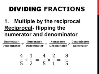 Reviewing fractions power point | PPTX