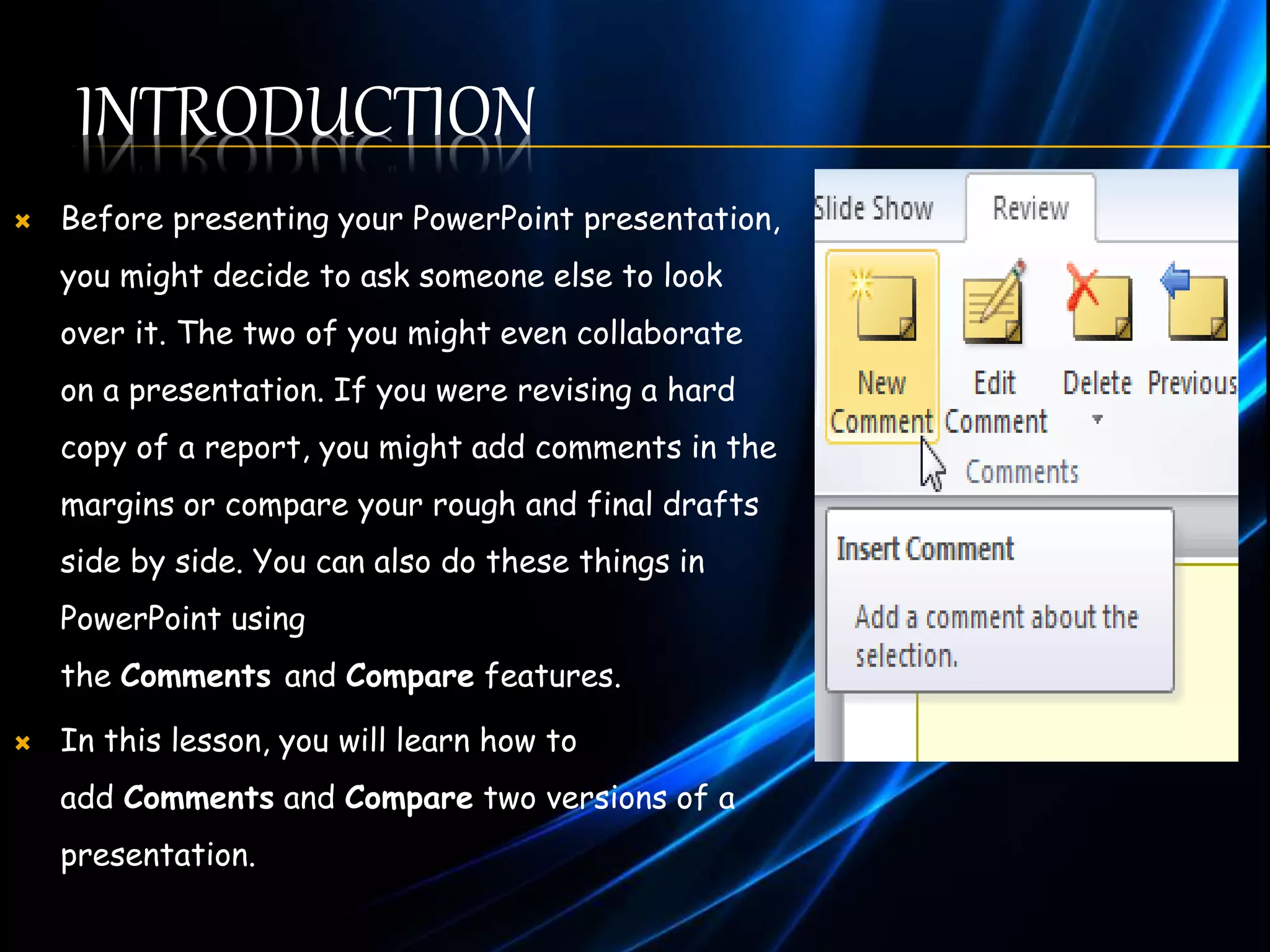 Reviewing Presentations Ppt