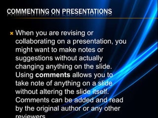Reviewing presentations | PPTX