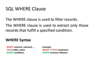Reviewing SQL Concepts | PPT