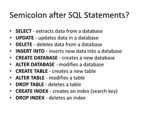 Reviewing SQL Concepts | PPT