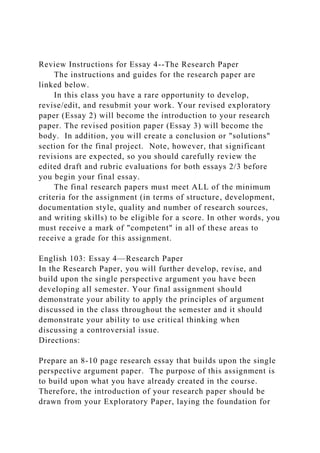 Review Instructions for Essay 4--The Research Paper The ins.docx