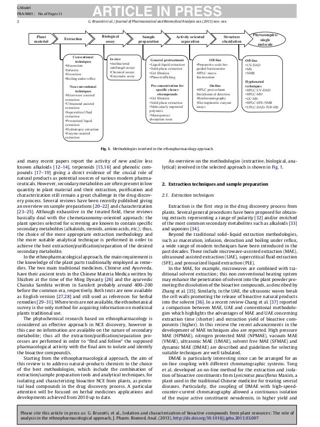 Review Isolation And Characterization Of Bioactive Compounds From Pla…