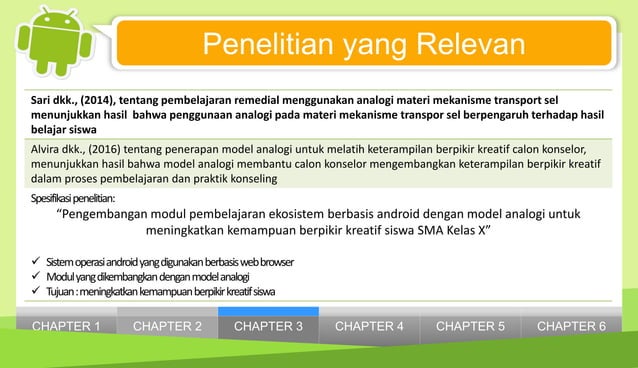 Review jurnal-tesis-pengembangan modul android materi ekosistem | PPT