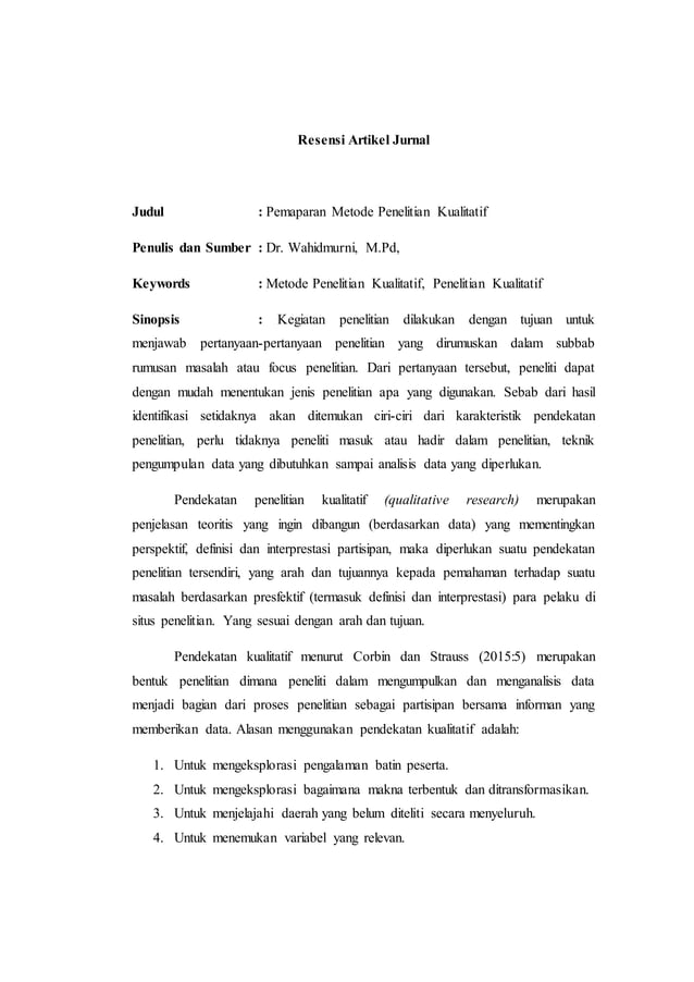 Review jurnal metopen | DOCX