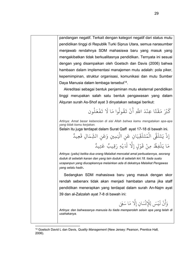 REVIEW JURNAL INTERNASIONAL MONA NOVITA "ASSESSMENT OF THE QUALITY MANAGEMENT MODELS IN HIGHER ...