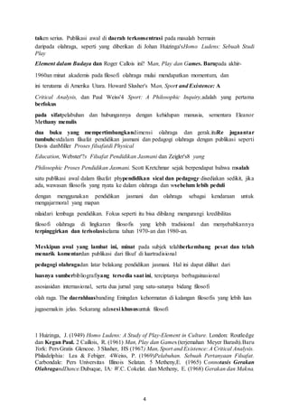 Review jurnal what is the philosophy of sport (1) | PDF