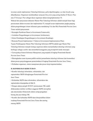 Review masterplan provinsi jawa timur | PDF