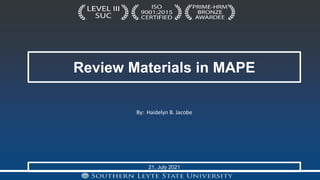 Review material for Licensure Examination for teachers (MAPE) | PPT