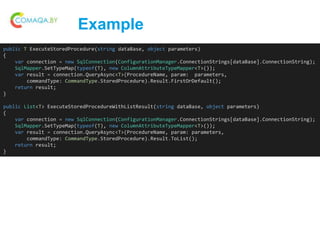 Review of micro Orm in c# | PPT