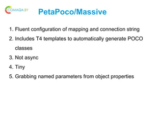 Review of micro Orm in c# | PPT