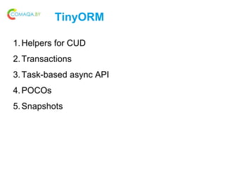 Review of micro Orm in c# | PPT