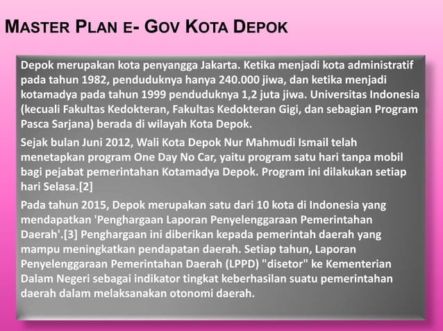 Review Master Plan e-gov | PPT