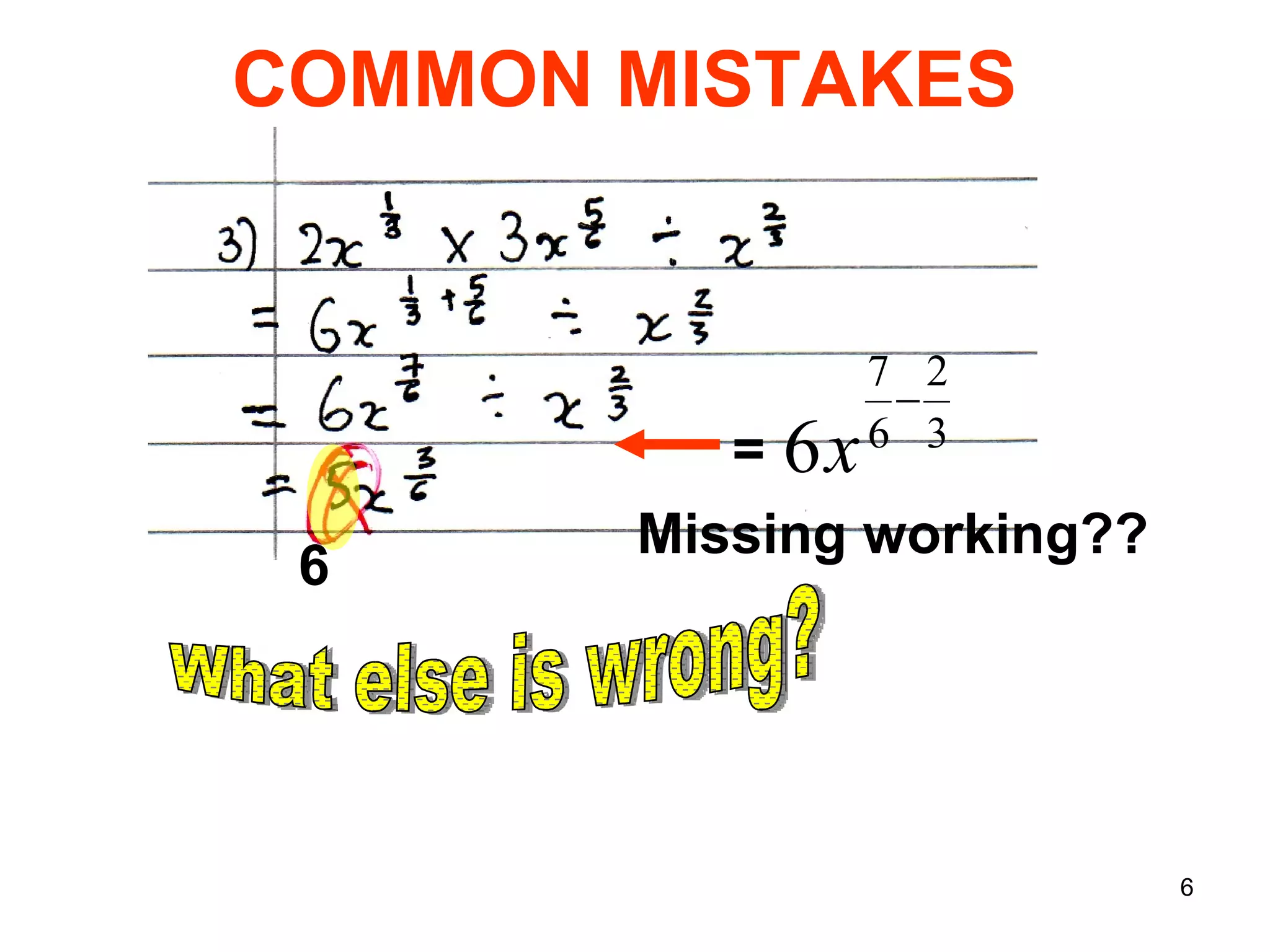 Review Multiplication And Division Law Of Indices | PPT