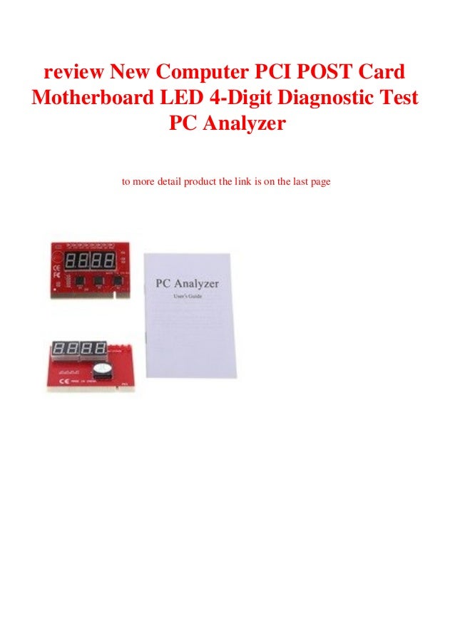 Review New Computer Pci Post Card Motherboard Led 4 Digit Diagnostic