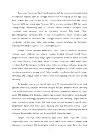Review Normalisasi dan Pembangunan Banjir Kanal Barat Kota Semarang | PDF