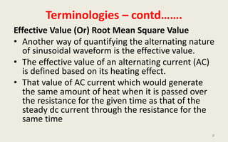Review of ac fundamentals | PPTX