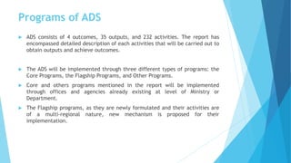 Review of agriculture development strategy (ADS) and its link with ...