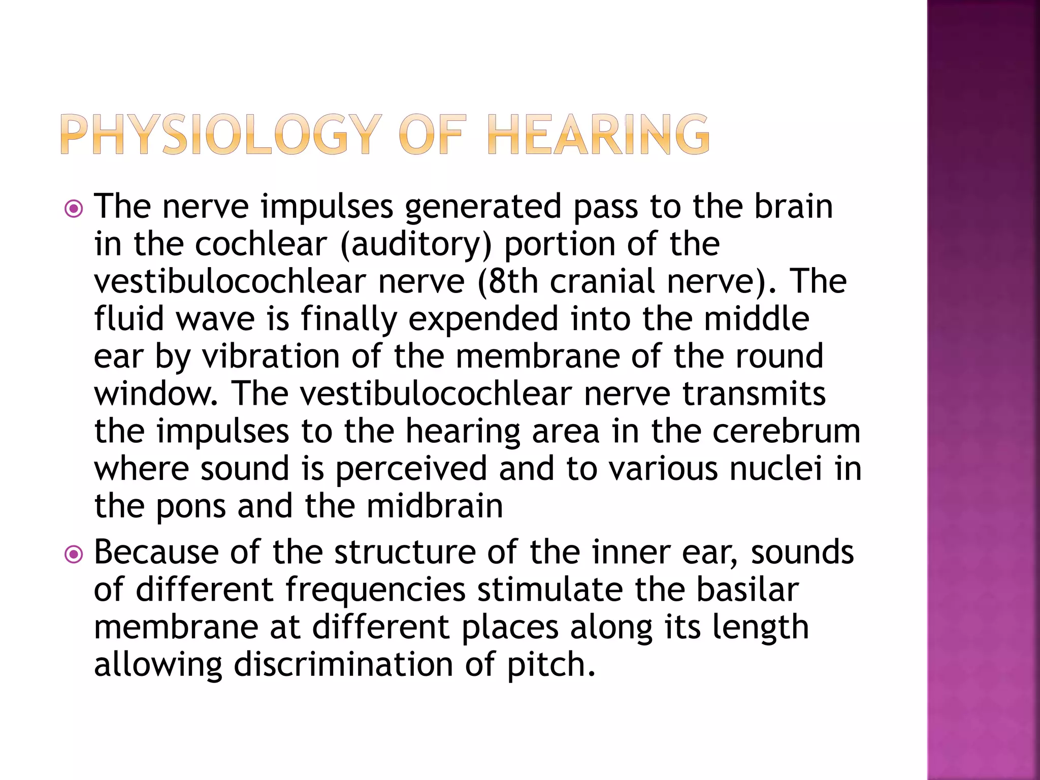 Review of anatomy and physiology of the ear | PPTX