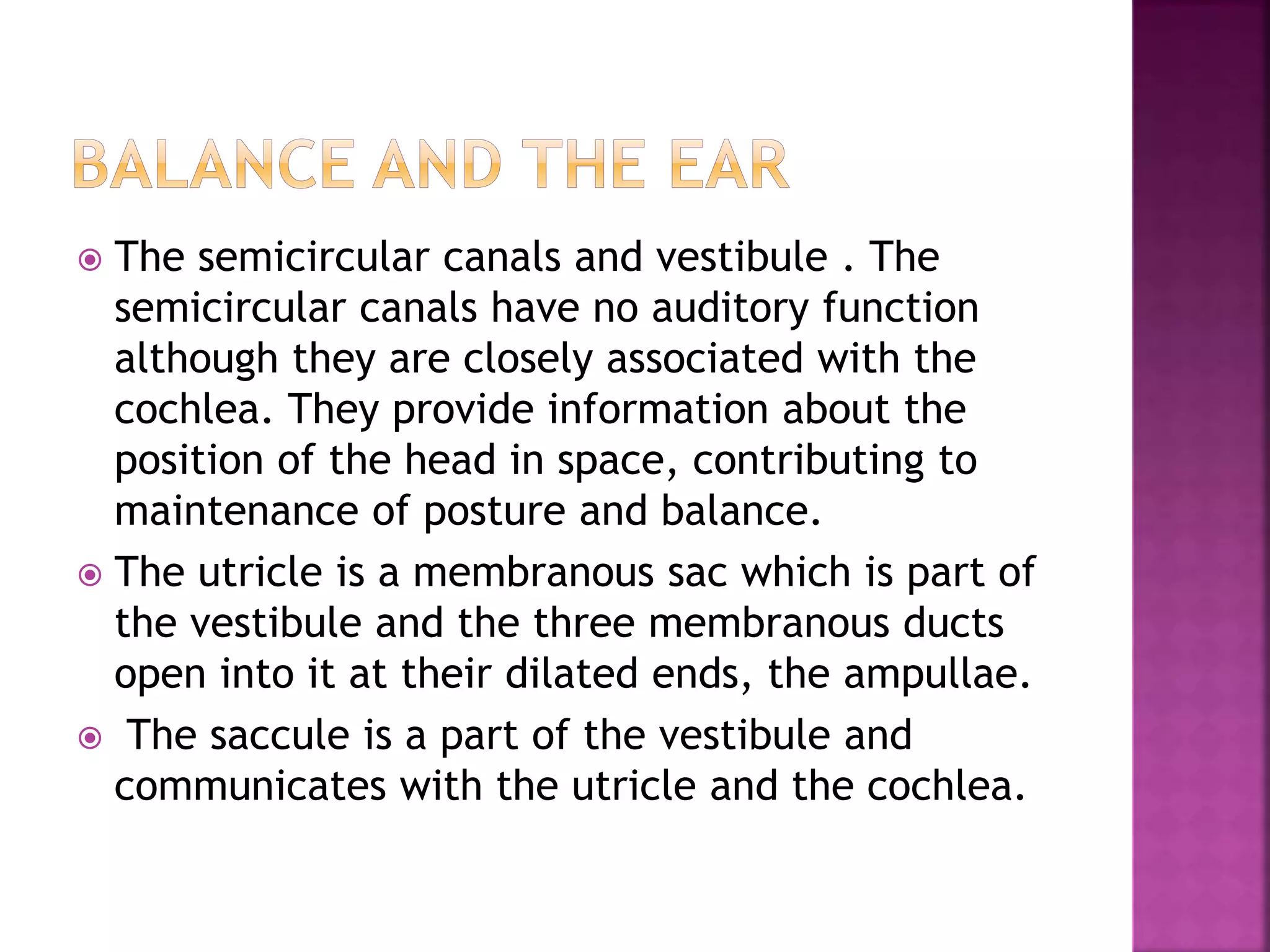 Review of anatomy and physiology of the ear | PPTX