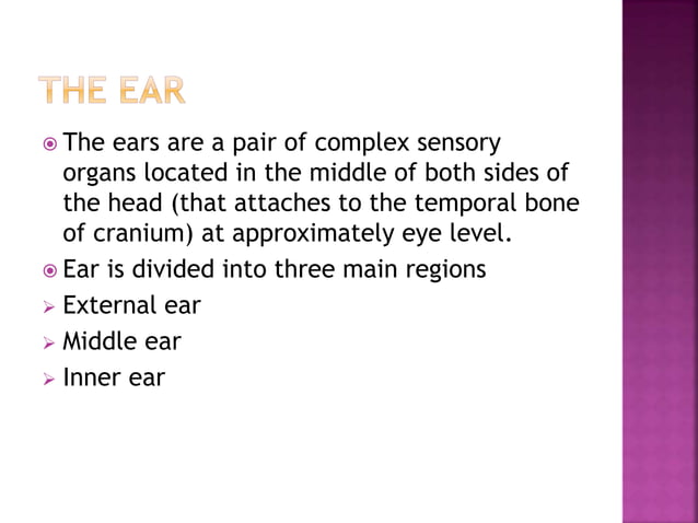 Review of anatomy and physiology of the ear | PPTX | Ear, Nose and ...