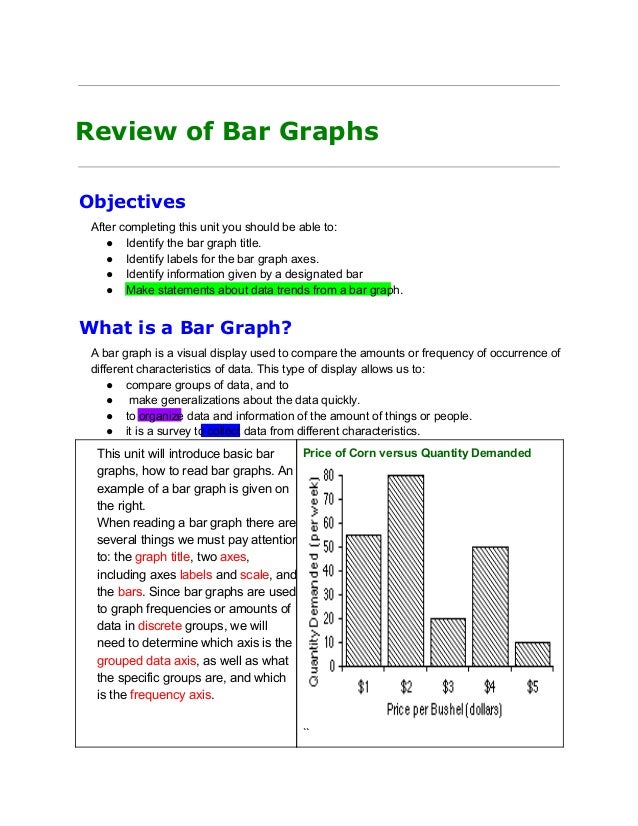 Reviewof bargraph