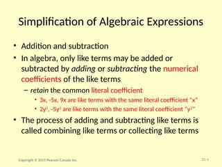 Review of Basic Algebra for an introduction | PPT