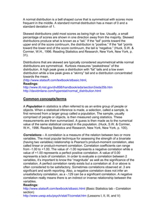 Review of Basic Statistics and Terminology | PDF | Physics | Science